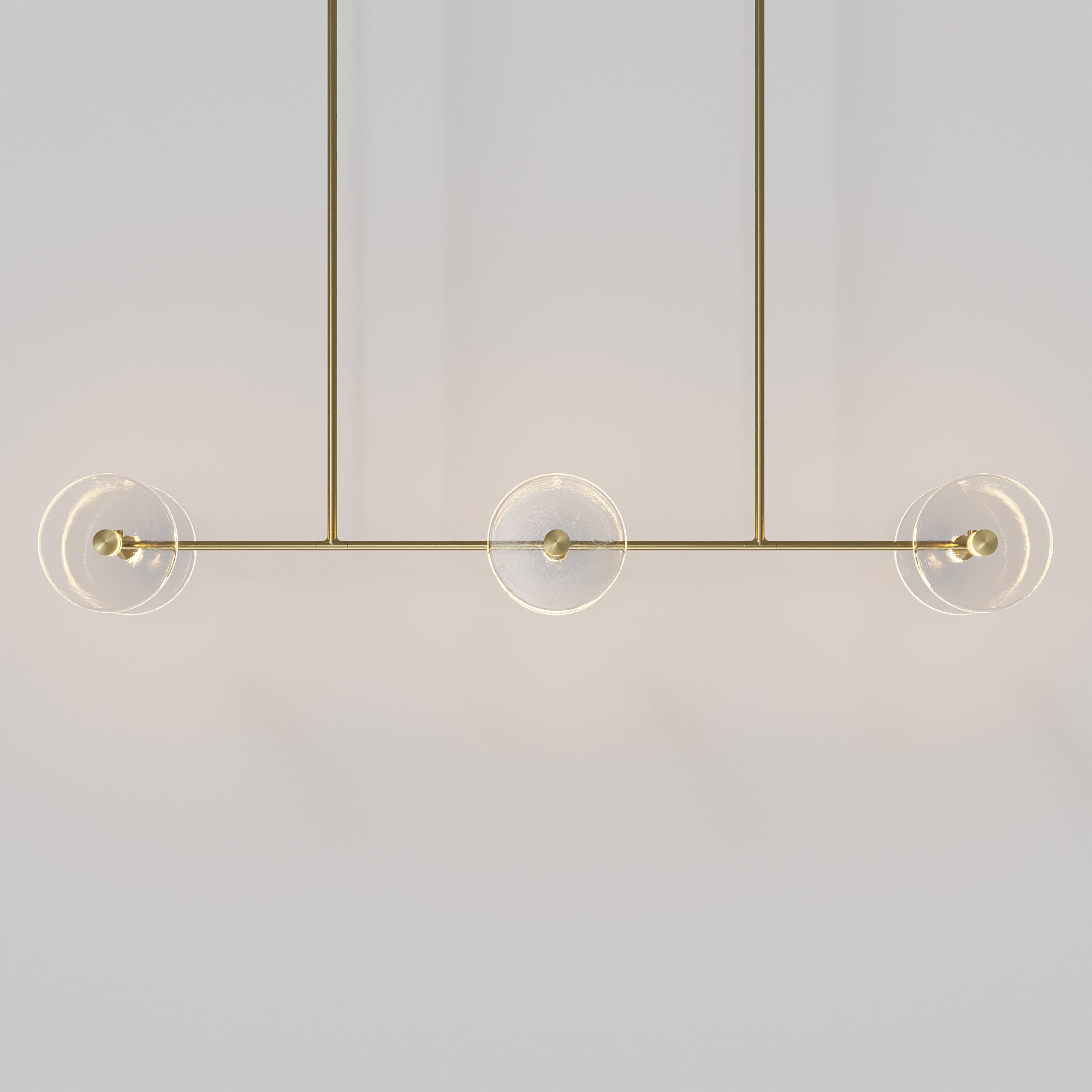 Coral Linear Rod Pendant (Six Coral Pieces) – Three Balls Red