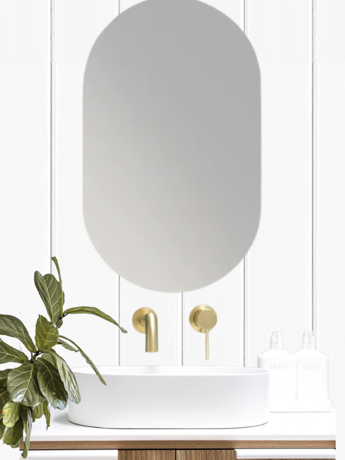 LED Pill Mirror - H – Three Balls Red