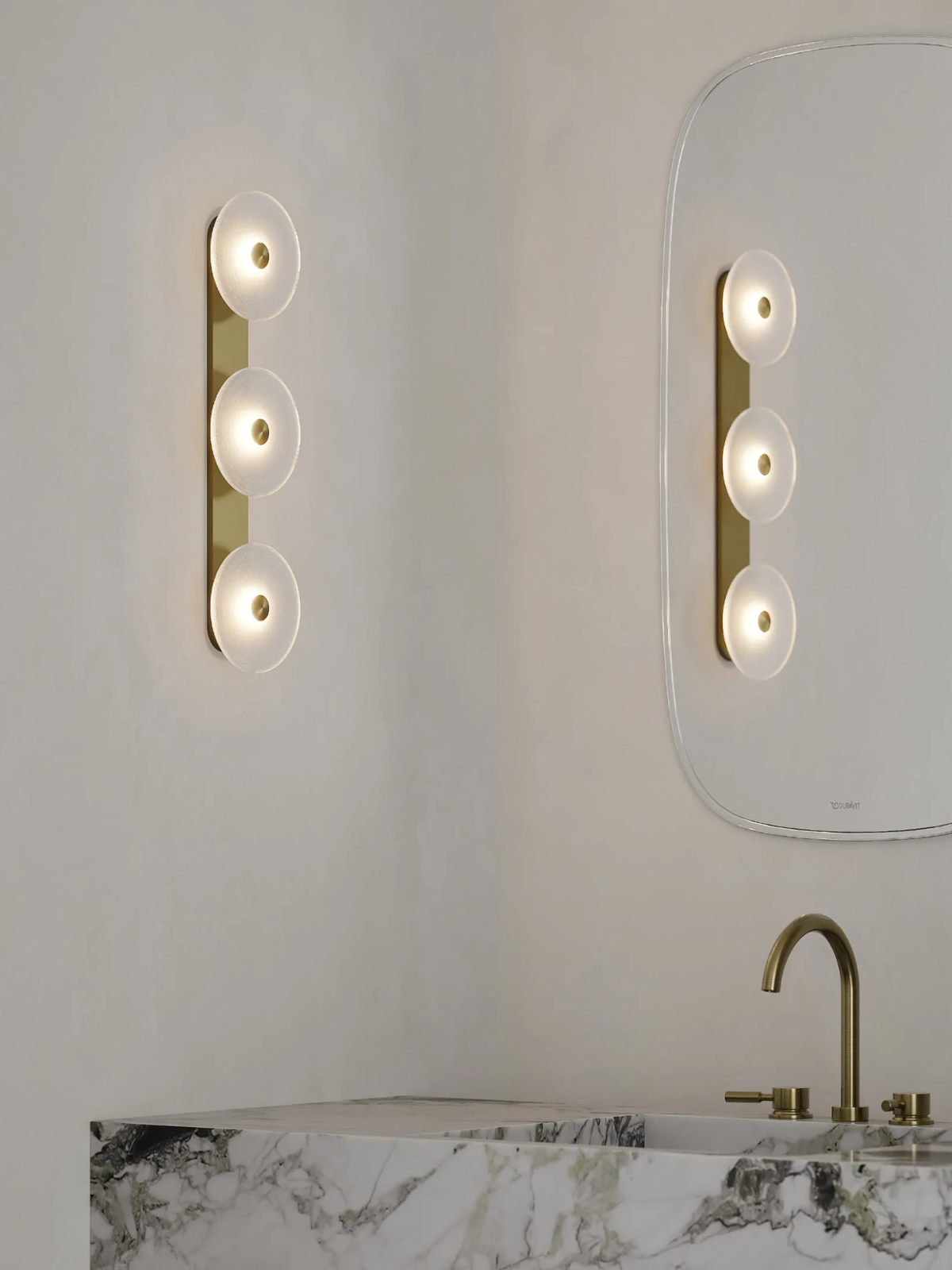 Coral Glass Trio Wall Sconce D – Three Balls Red